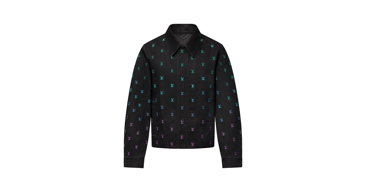 LV Blason Gradient Embroidered Denim Coach Jacket - Ready to Wear ...