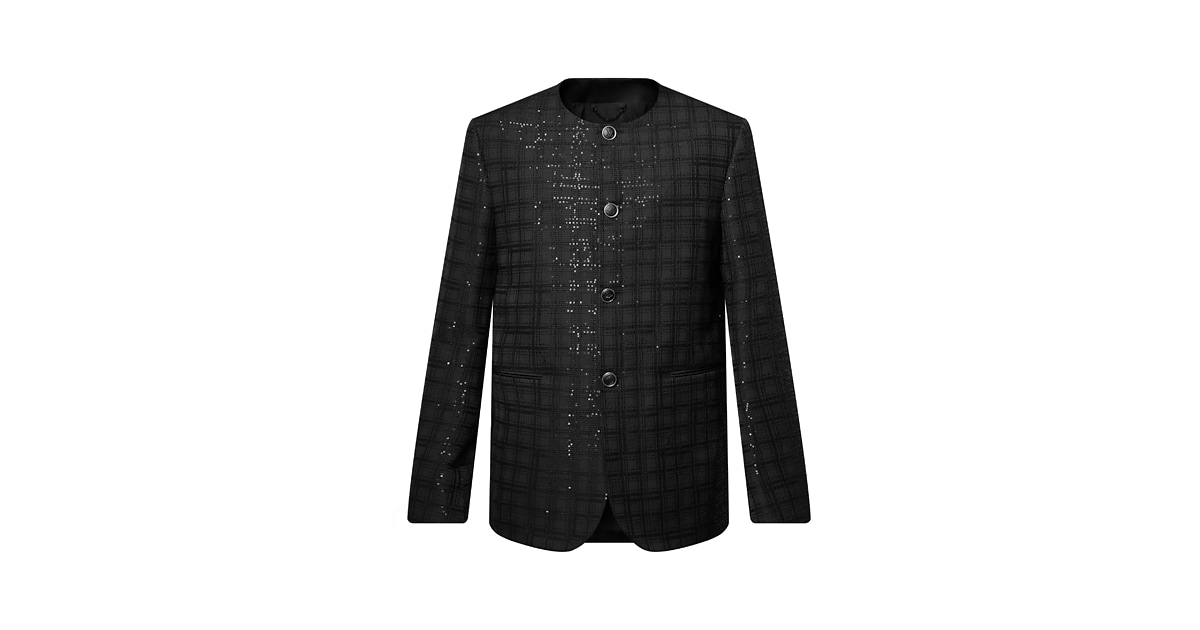 Sequin-Embroidered Collarless Jacket - Ready to Wear | LOUIS VUITTON