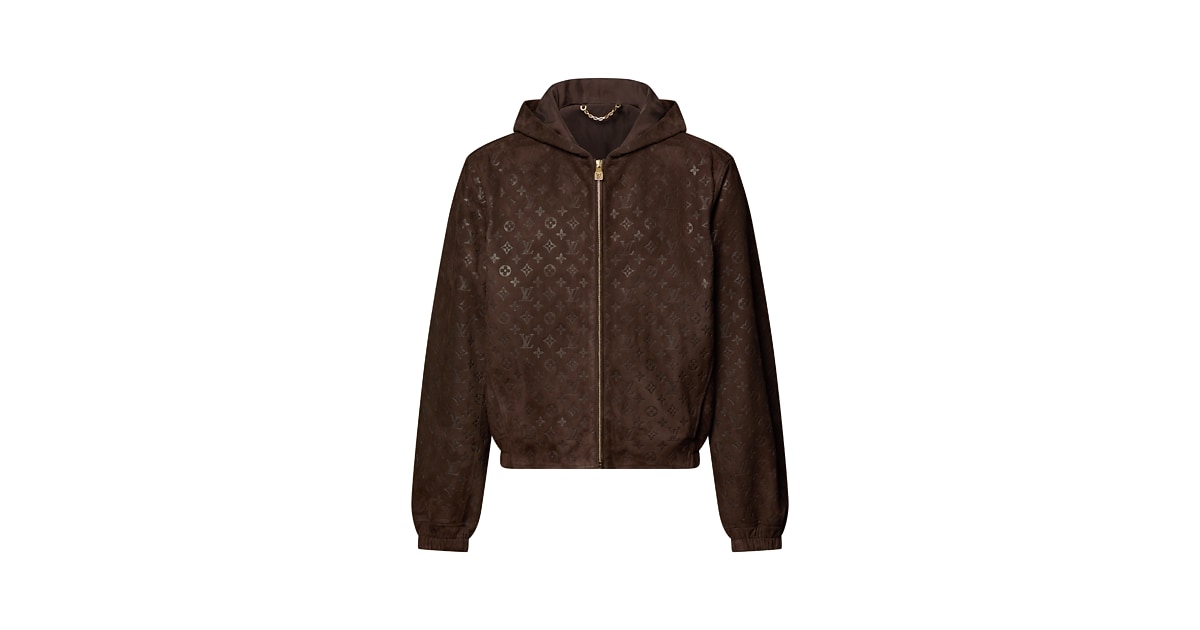 Monogram Embossed Suede Hoodie - Ready to Wear | LOUIS VUITTON