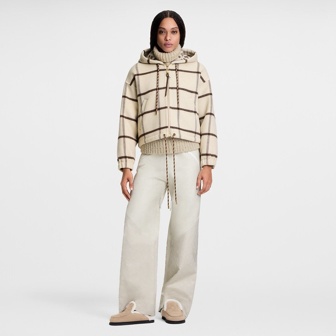 Check Motif Hooded Jacket - Ready-to-Wear | LOUIS VUITTON