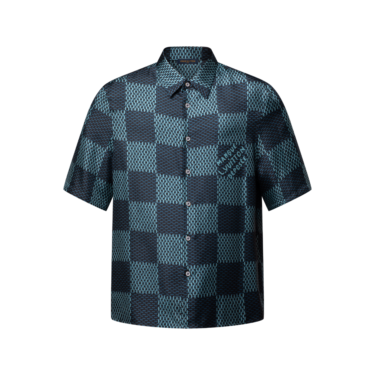Damier Short-Sleeved Silk Shirt - Ready to Wear | LOUIS VUITTON