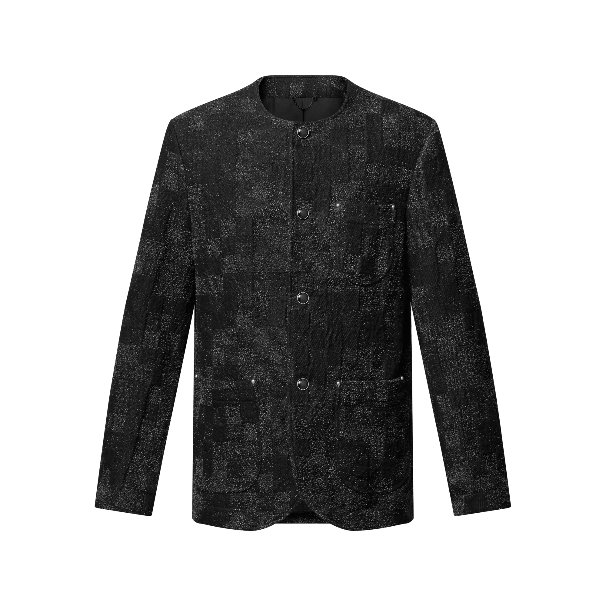 Denim Bouclette Collarless Jacket - Ready to Wear | LOUIS VUITTON