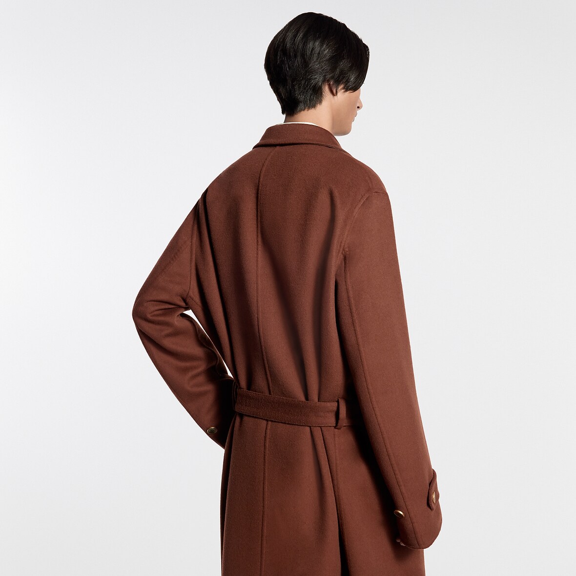 Double Face Cashmere Vicuna Coat With Monogram Leather Details - Ready ...
