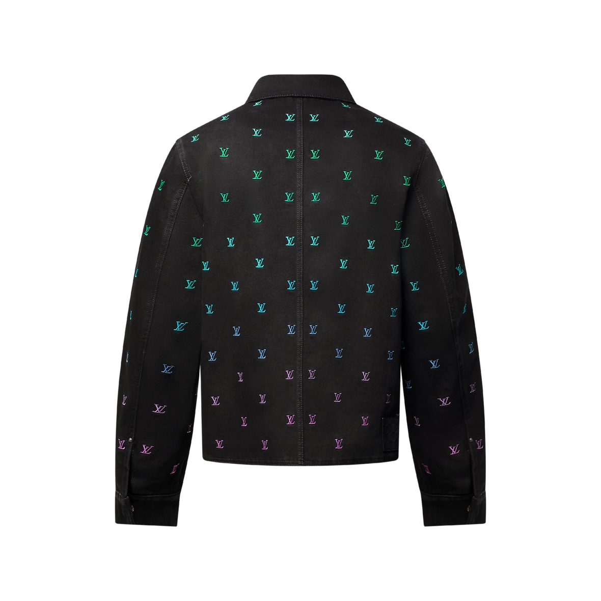 LV Blason Gradient Embroidered Denim Coach Jacket - Ready to Wear ...