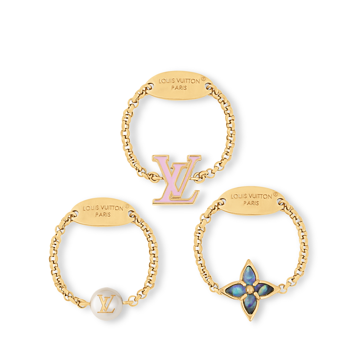 LV Layer Color ring set S00 - Fashion Jewelry | LOUIS VUITTON