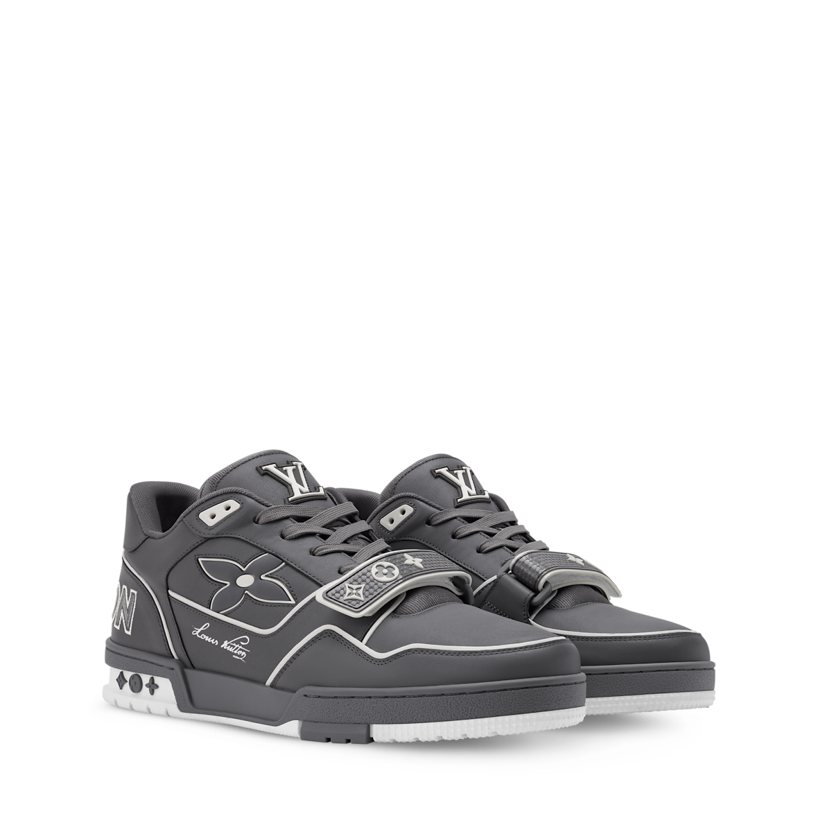Grey LV Trainer Shoes | LOUIS VUITTON