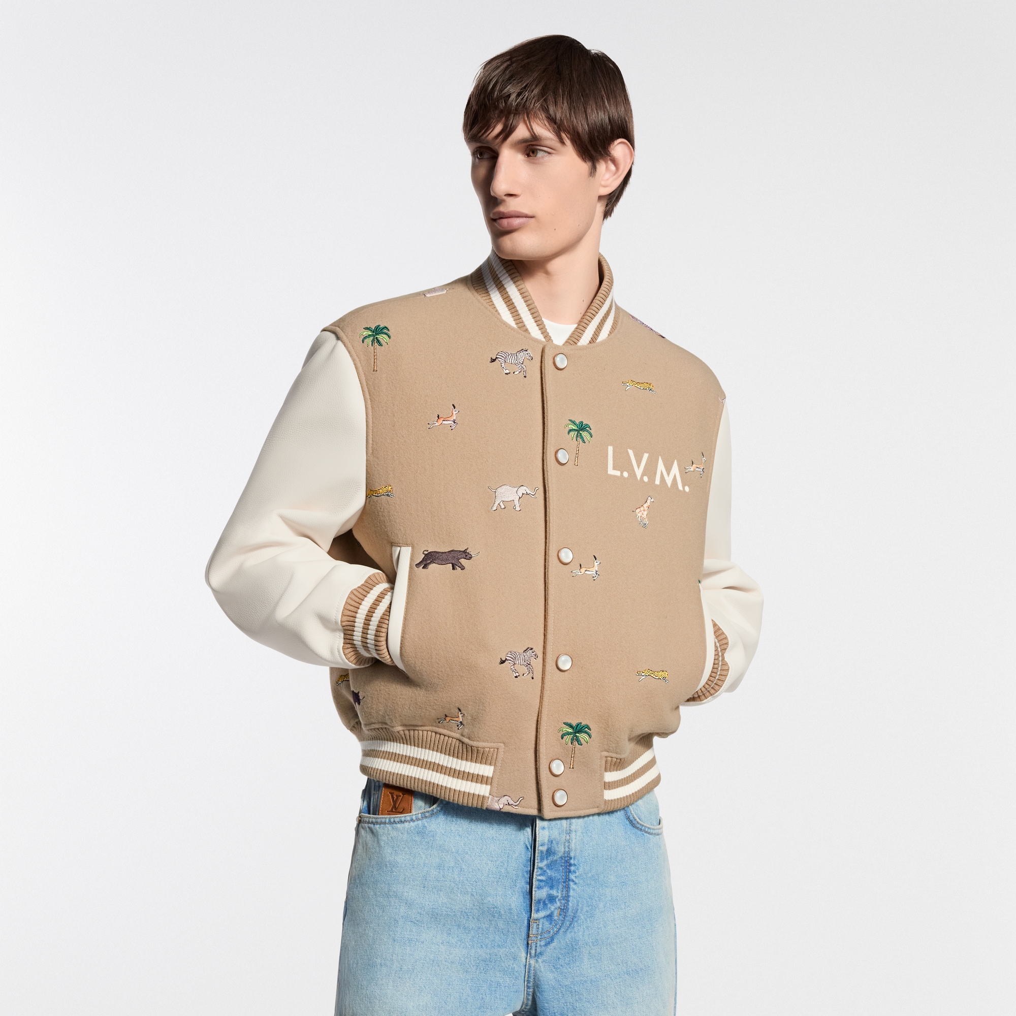 LV x The Darjeeling Limited Embroidered Varsity Blouson - High-End ...