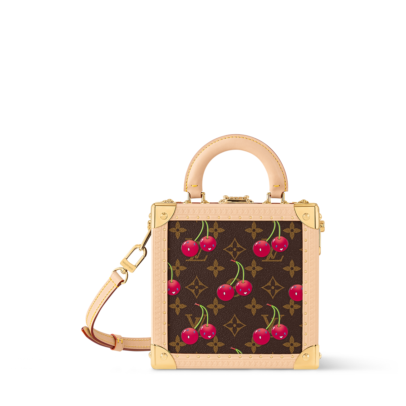 LV x TM Mini Square Trunk Cherry Other Monogram Canvas - Trunks and ...