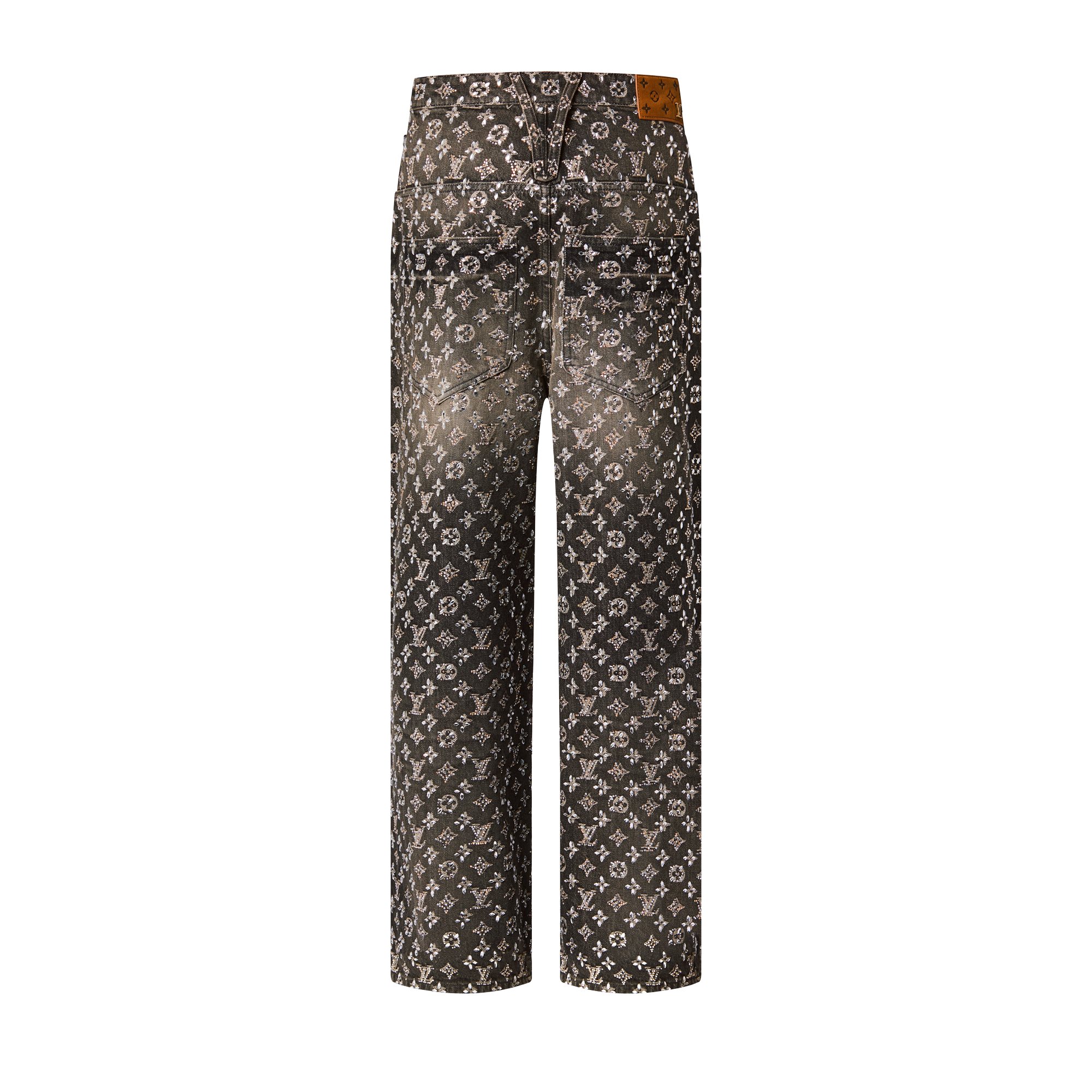 Made To Order Embroidered Monogram Baggy Denim Pants - High-End Ready ...