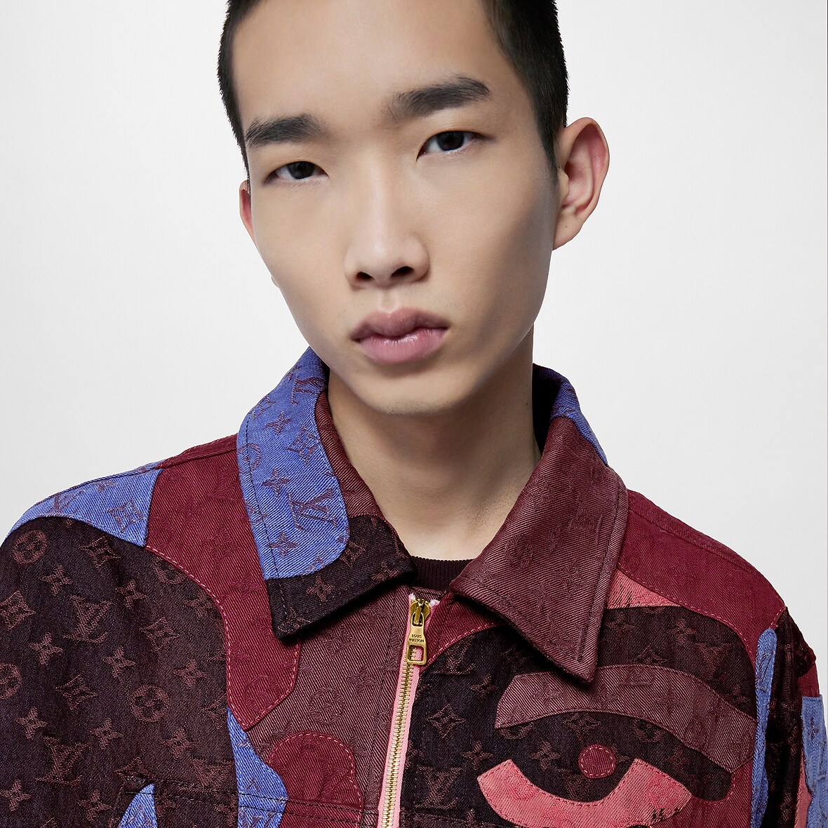 Made To Order Monogram Patchworked Portrait Denim Jacket - High-End ...