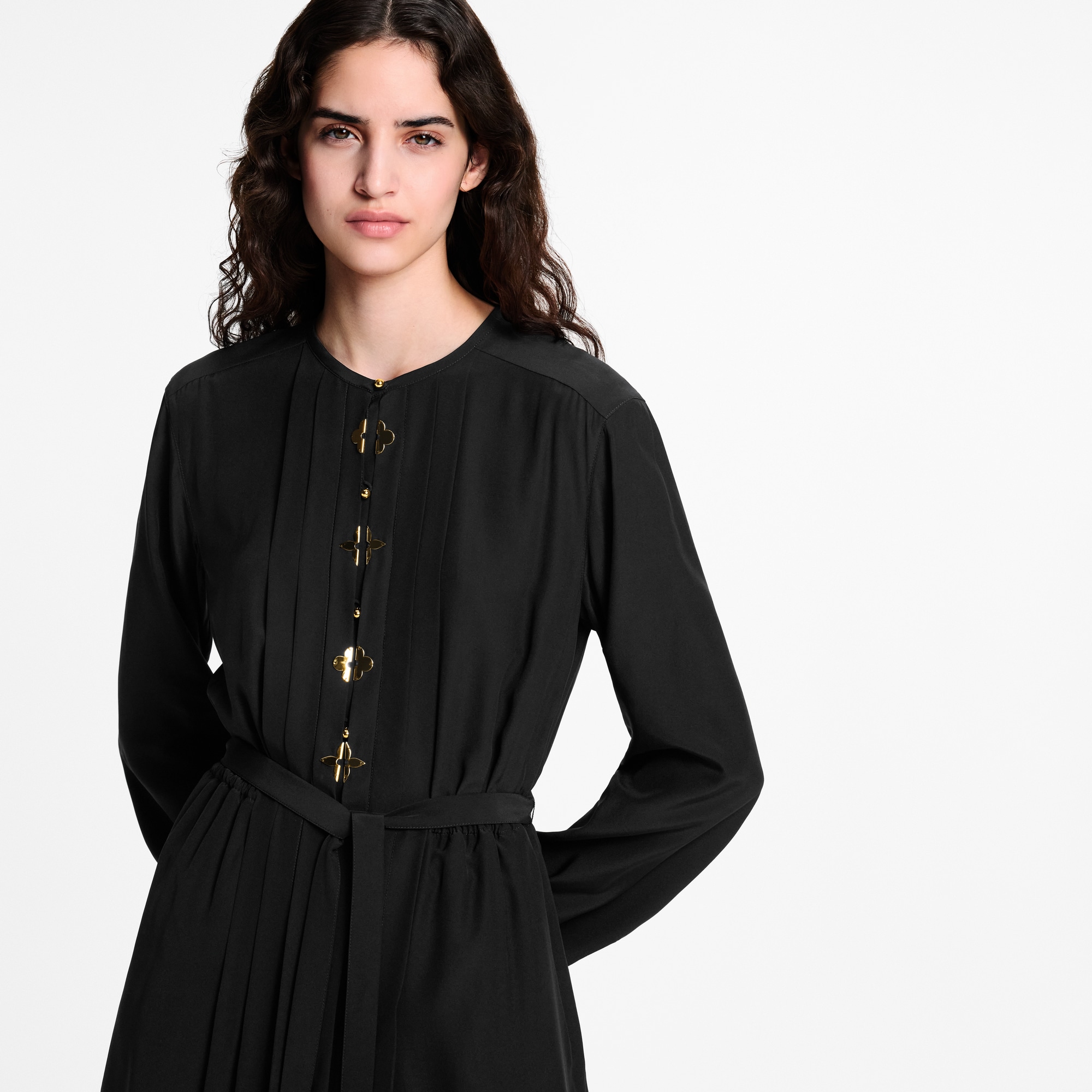 Monogram Accent Pleat Dress - Ready to Wear | LOUIS VUITTON
