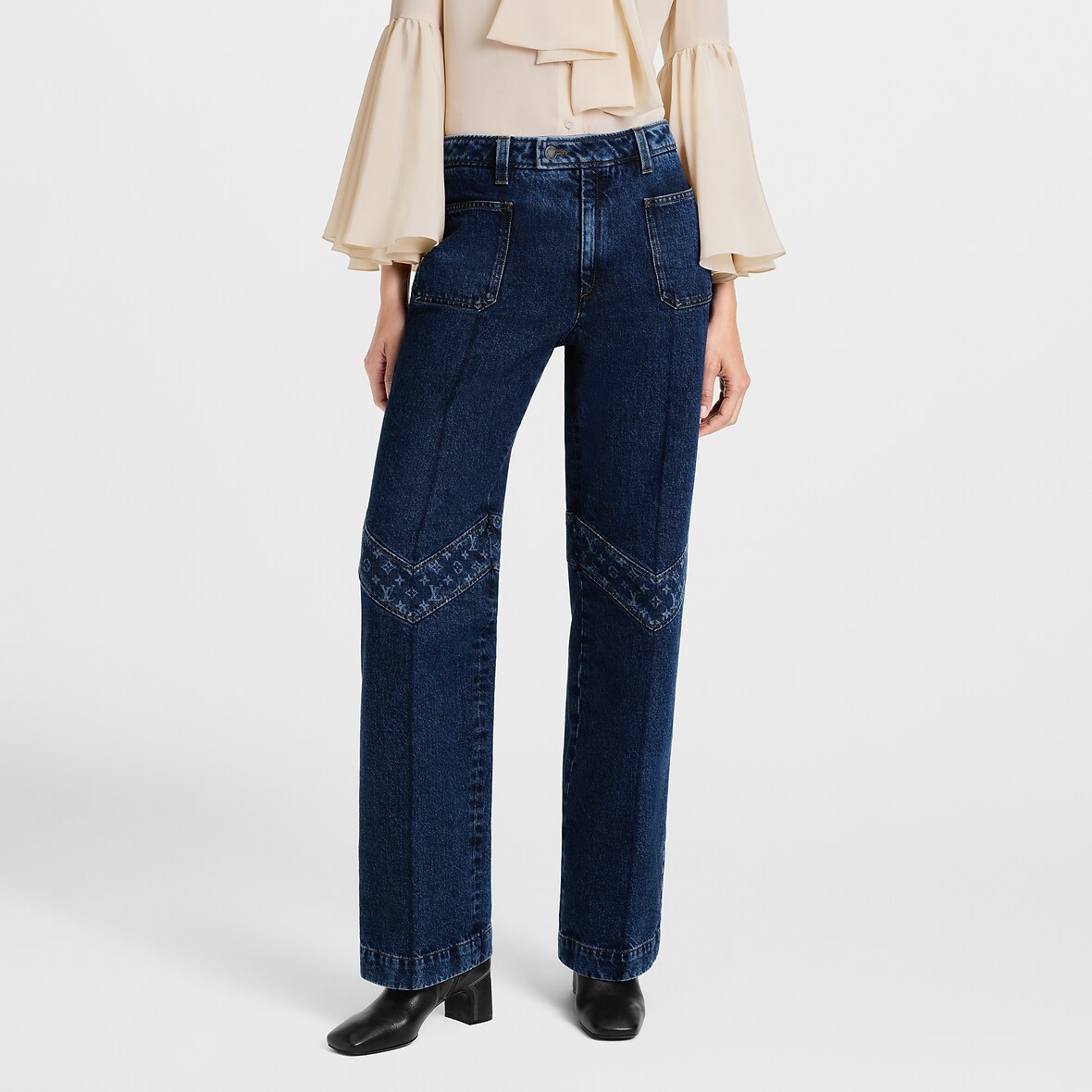 Monogram Accent Raw Denim Jeans - Ready-to-Wear | LOUIS VUITTON