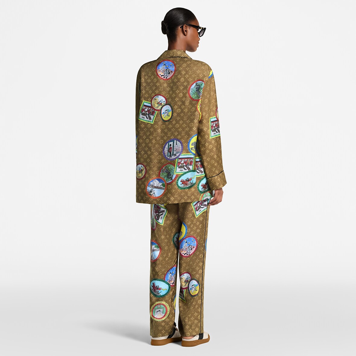 Monogram Cat Stamp Pajama Pants - Ready-to-Wear | LOUIS VUITTON