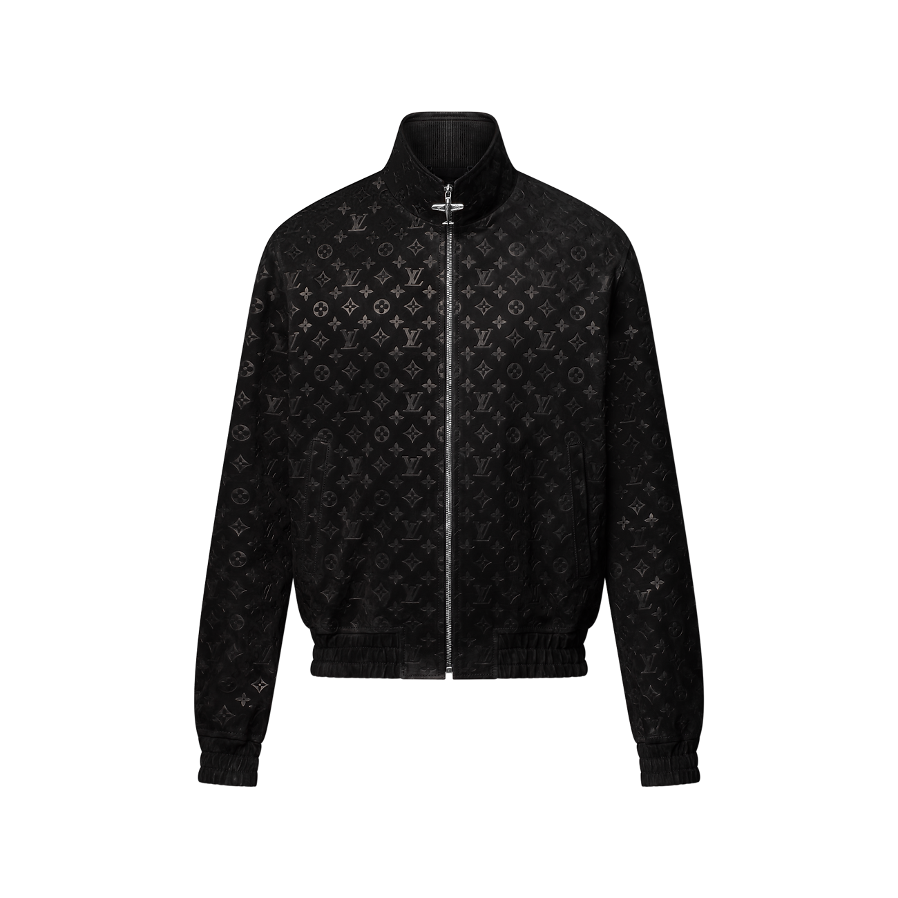 Monogram Debossed Suede Tracksuit Jacket - High-End Ready-to-Wear ...