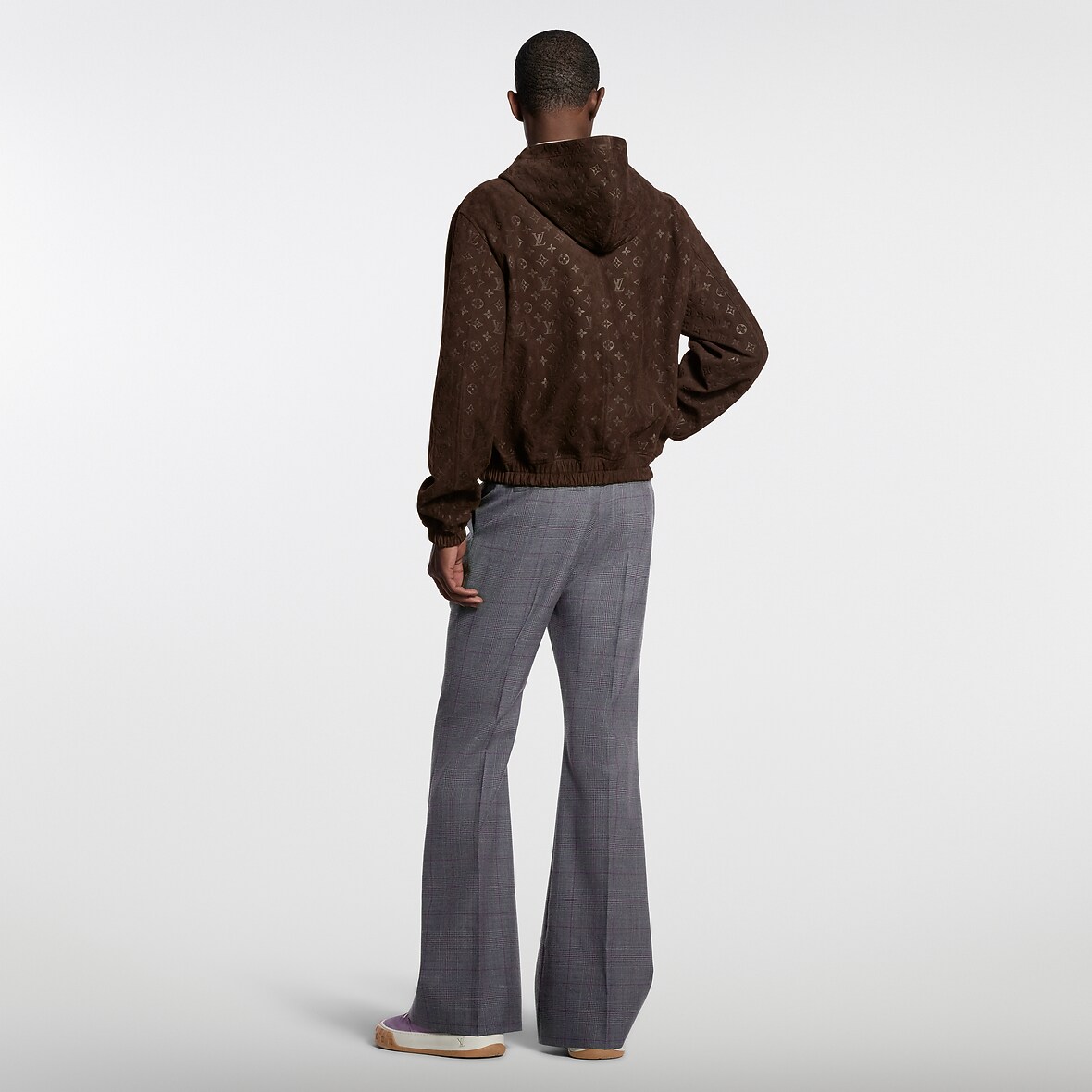 Monogram Embossed Suede Hoodie - Ready to Wear | LOUIS VUITTON