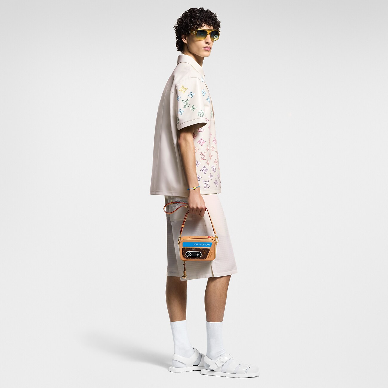 Monogram Flower Perforated Leather Polo Shirt - Ready to Wear | LOUIS ...