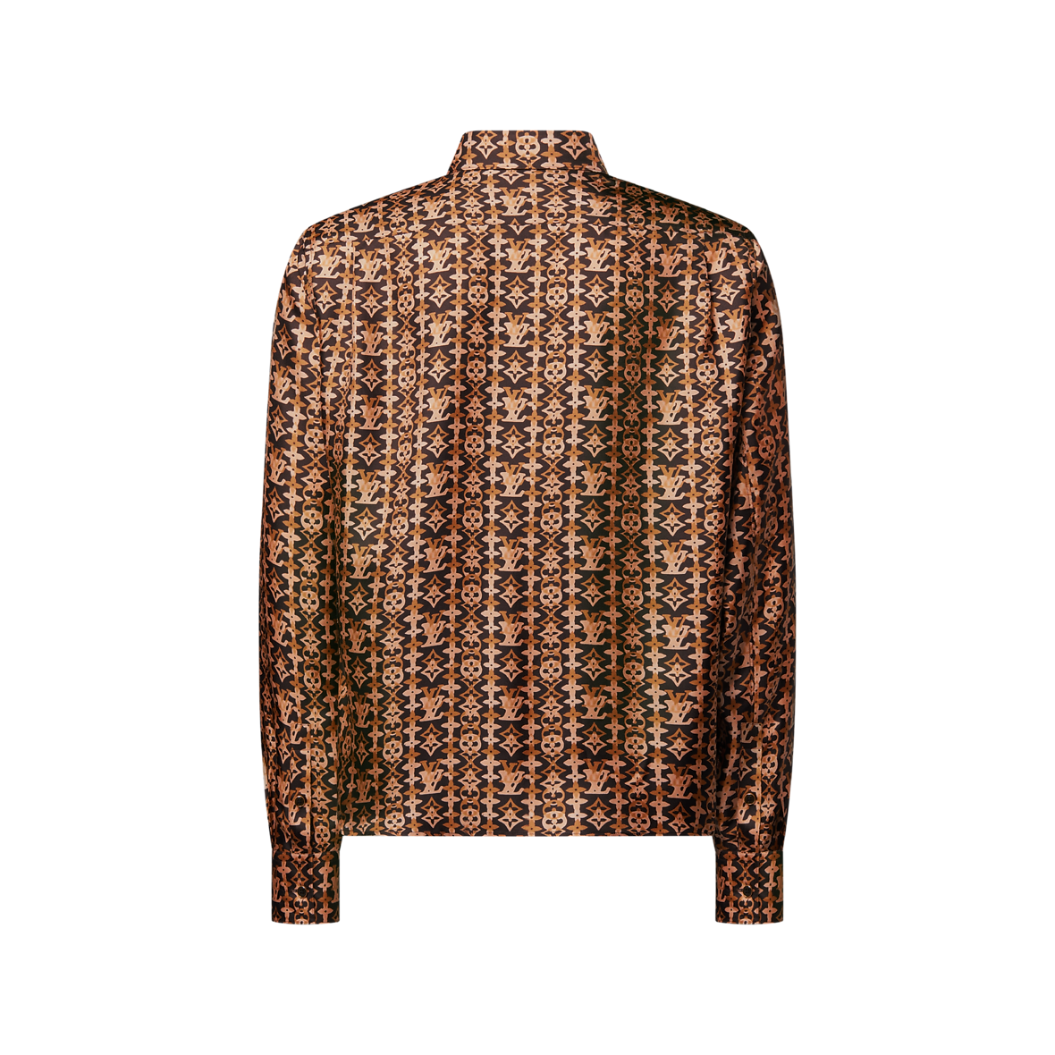 Monogram Printed Long-Sleeved Silk Shirt - Ready to Wear | LOUIS VUITTON