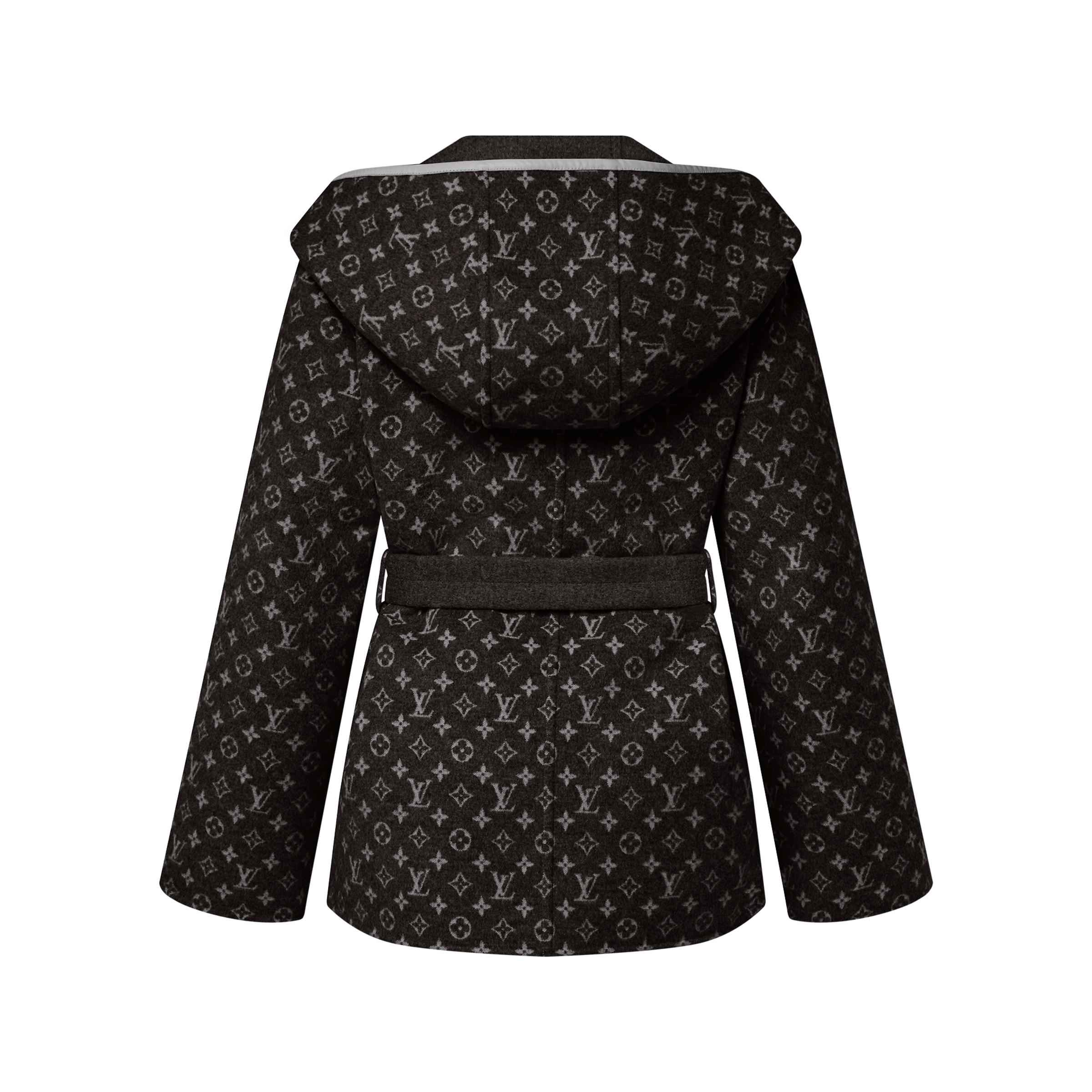 Reversible Signature Short Hooded Wrap Coat - Ready-to-Wear | LOUIS VUITTON