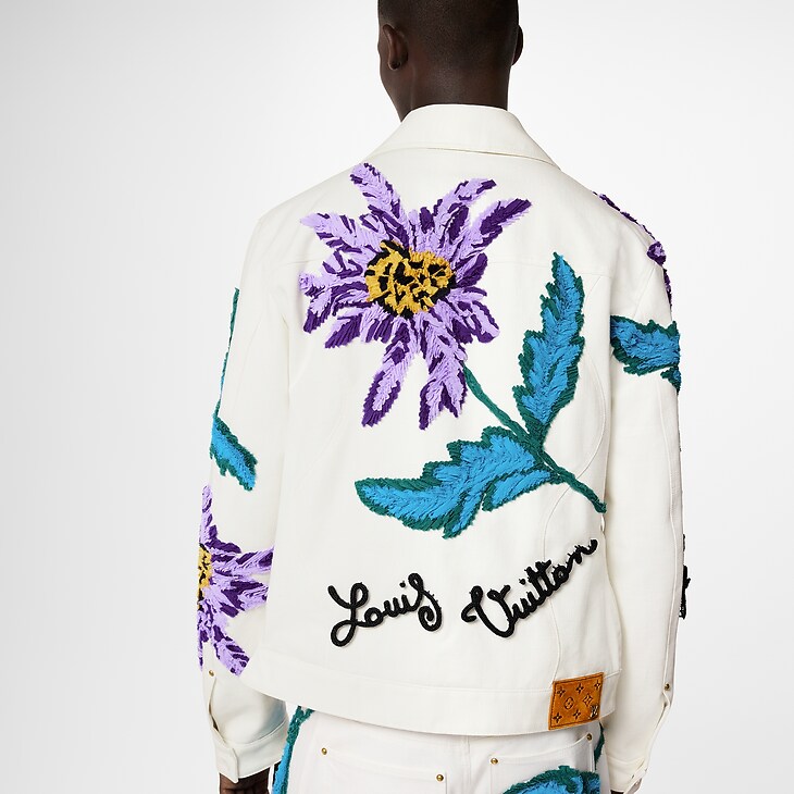 Thistle Embroidered Wavy Denim Jacket - Ready to Wear | LOUIS VUITTON