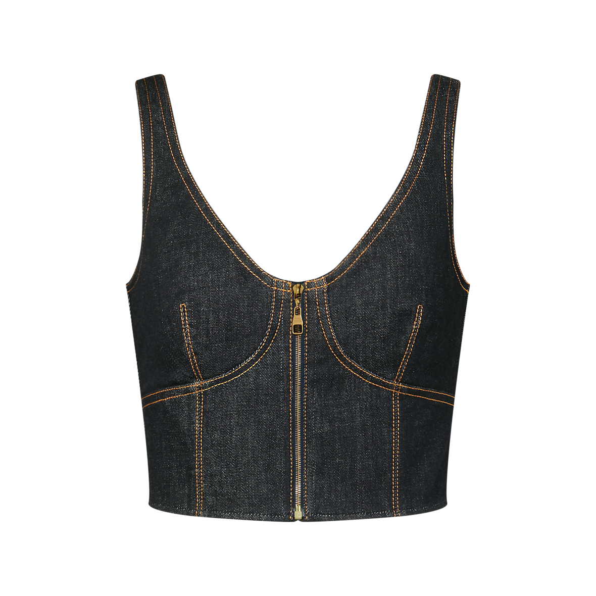 Topstitched Denim Crop Top - Ready-to-Wear | LOUIS VUITTON