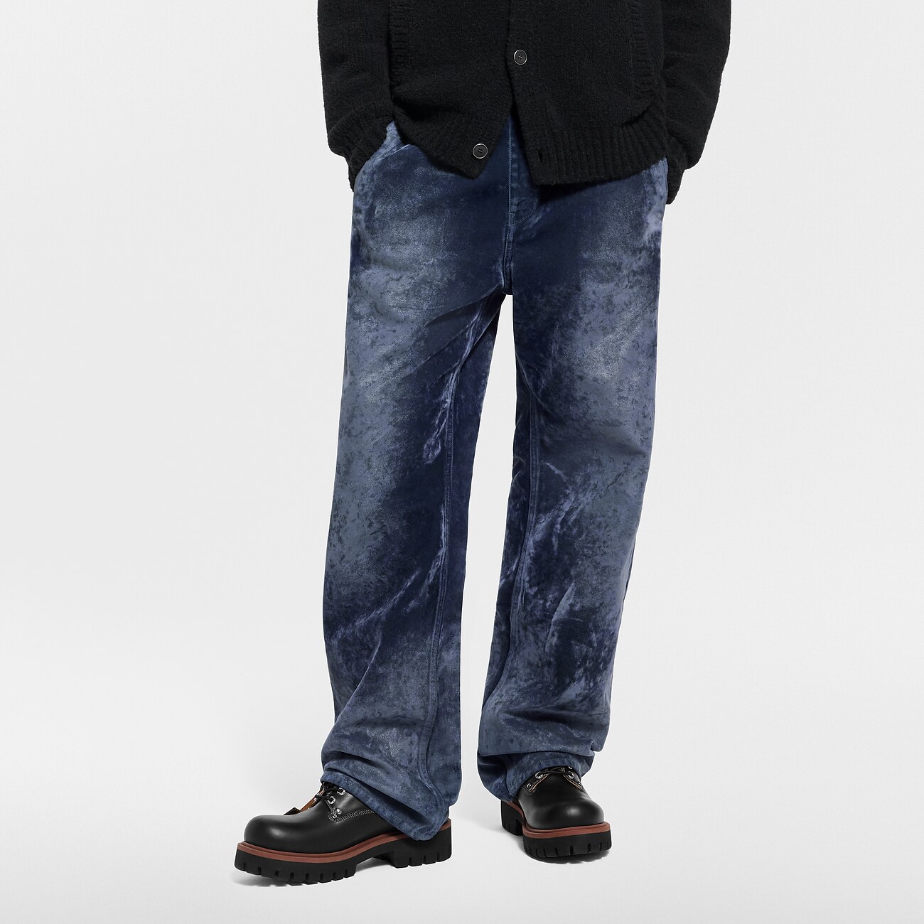 Velvet Denim Pants With Monogram Details - Ready-to-Wear | LOUIS VUITTON