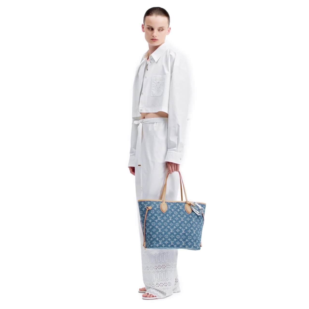 Neverfull MM Monogram Denim - Handbags | LOUIS VUITTON